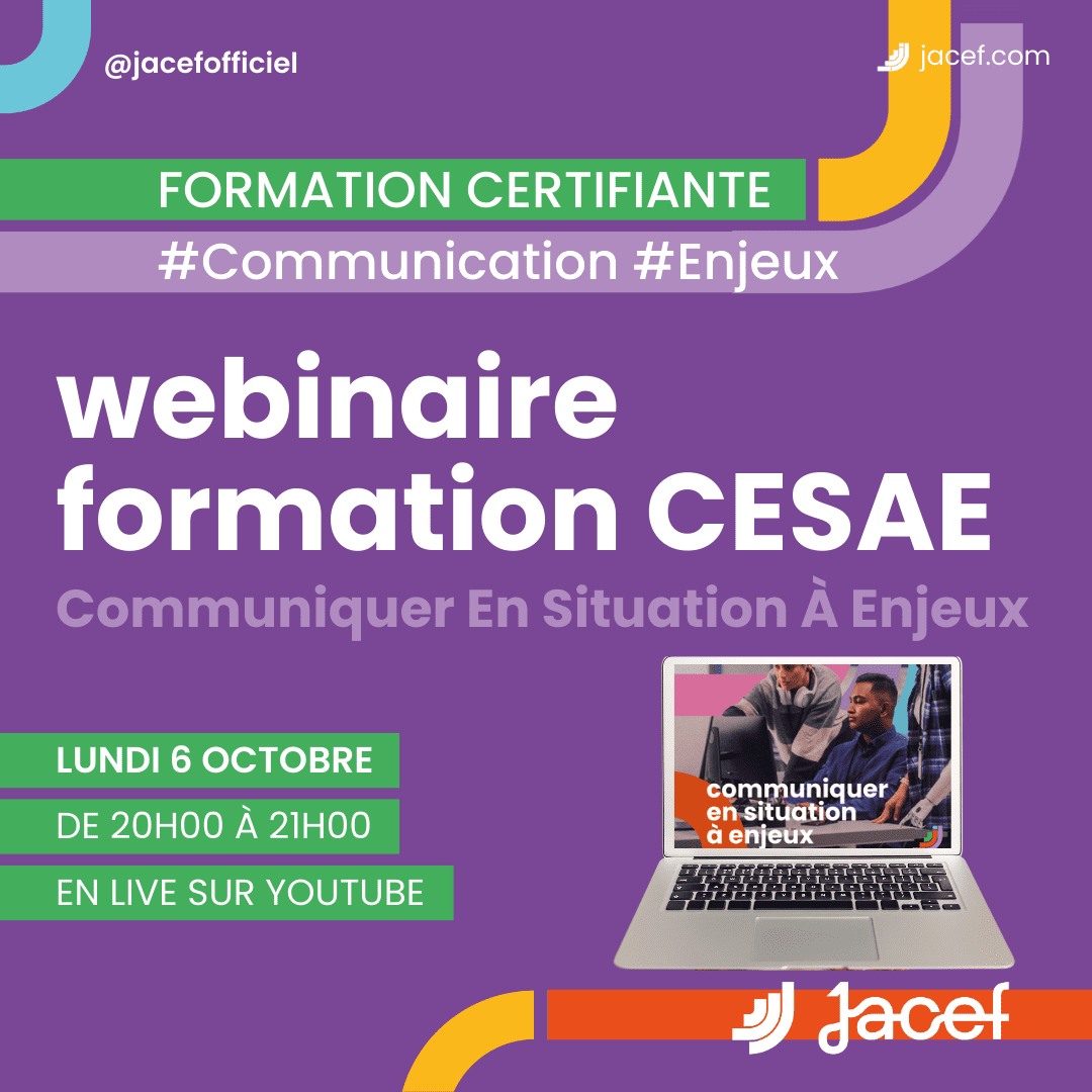 Webinaire Formation Communiquer en Situation à Enjeux - CESAE - Cabinet ...